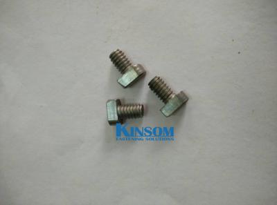 China M6*10 10B21 zinc plated special T slot screws with slotting on end of shank for sale