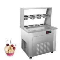 China Stainless Steel Thai Square Rolled Ice Cream Maker 220V 1200W Commercial Yogurt Machine for sale