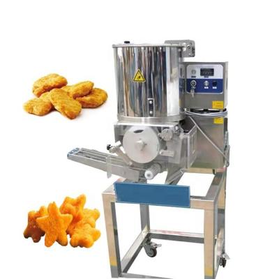 China Automatic Chicken Nuggets Making Machine Meat Patty Forming Machine 10 pcs/min for sale