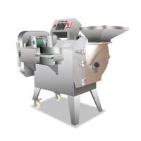 China Automatic Vegetable Cutting Machine 1500W 500-800kg/h Stainless Steel Slicer Chopper for Spinach Lettuce Cabbage for sale