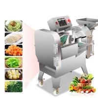 China Automatic Vegetable Cutting Machine 1500W 500-800kg/h Stainless Steel Slicer Chopper for Spinach Lettuce Cabbage for sale