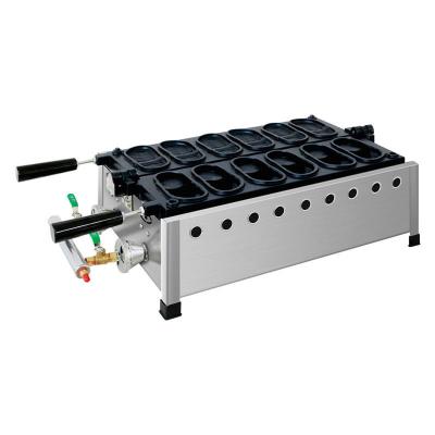 Cina Macchina per waffle a forma di coccodrillo a gas, macchina per waffle commerciale antiaderente, macchina elettrica in acciaio a gas per cibo e snack in vendita