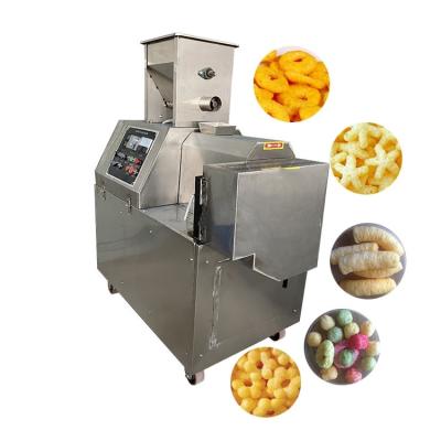China Small Mini Puffed Potato Rice Wheat Corn Flour Ball Stick Chips Snack Food Making Extrusion Cheese Puff Extruder Corn Machine for sale