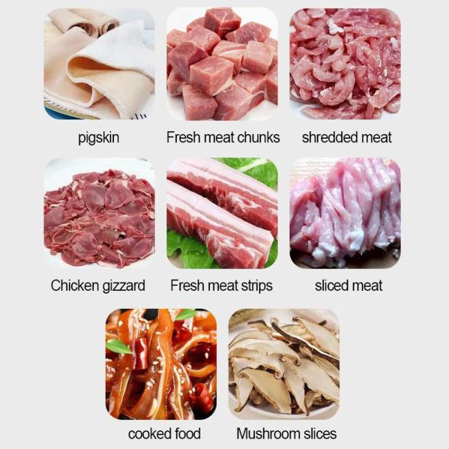 Commercial meat slicer machine side view