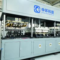 China PLC Controlled Pulp Tableware Forming Machine Fully Automatic Disposable Sugarcane Paper Plate Making Machine With Drying System for sale