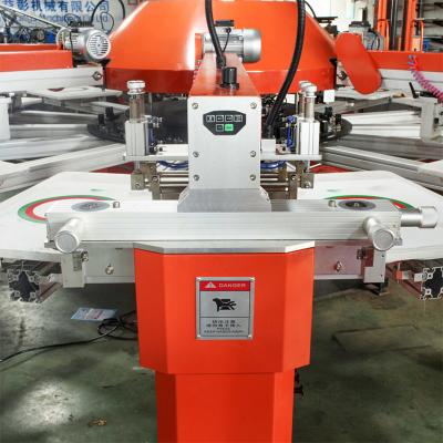 Cina stampatrice rotatoria della maglietta di stampaggio di tessuti della macchina 8 della stazione materiale di colore 18 in vendita