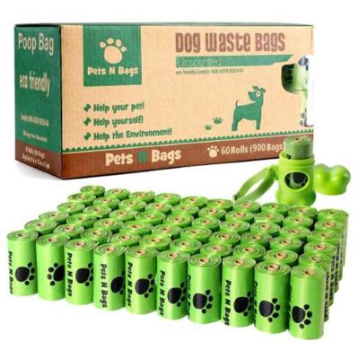 China Non - Toxic 100% Biodegradable Poop Bags , Biodegradable Plastic Bags Refill Rolls for sale