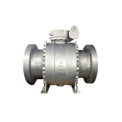 China API 6D API 608 Forged Steel 3 Piece Trunnion Ball Valve Flange Ends for sale