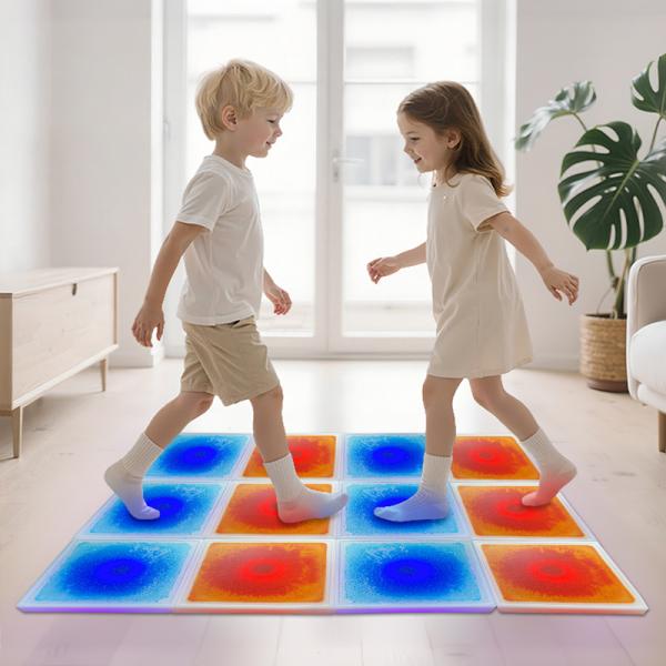 Quality 200KG Heavy Duty UV Liquid Floor Tiles with Touch Color Change and IP65 Waterproof for Interactive Sensory Play for sale