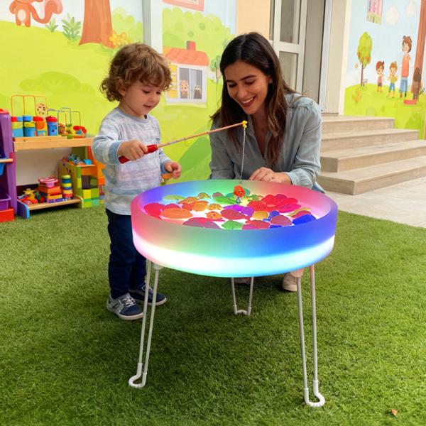 Quality Foldable Sensory Sand Table with 8 RGB LEDs and Eco-Friendly Design for for sale