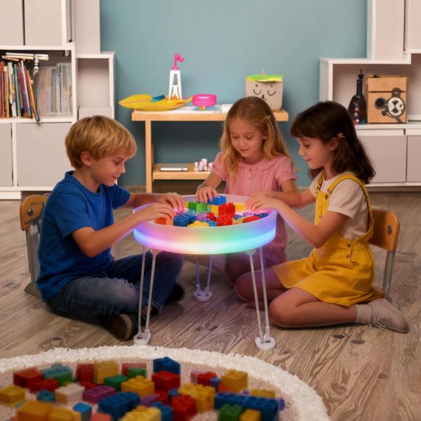 Quality LED Glow Drawing Table Interactive Play Multicolor Changing Sand Art Desk for sale