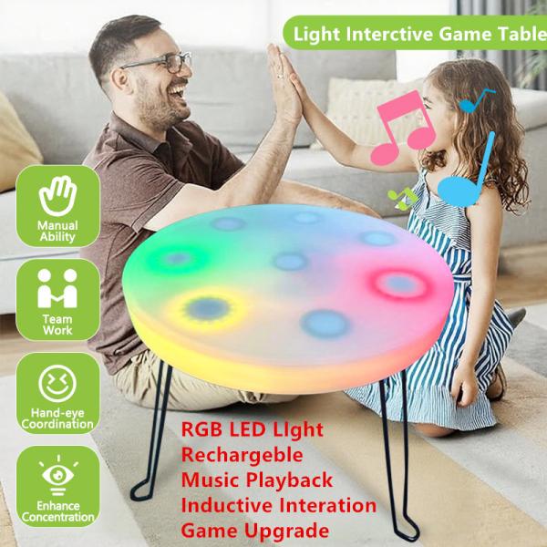 Quality Musical Whack-a-Mole Game Table LED Interactive Touch Control Kids Activity for sale