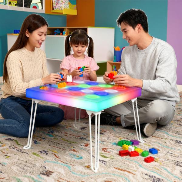 Quality Interactive LED Kids Study Table for Home & Classroom – Color Changing Sensory for sale