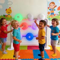 Quality LED Interactive Whack-A-Mole Wall Game With Music For Educational Reaction for sale