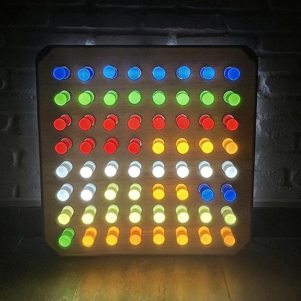 Quality Sensory LED Activity Light Panel with Colourful Pegs – Interactive DIY Play Wall for sale