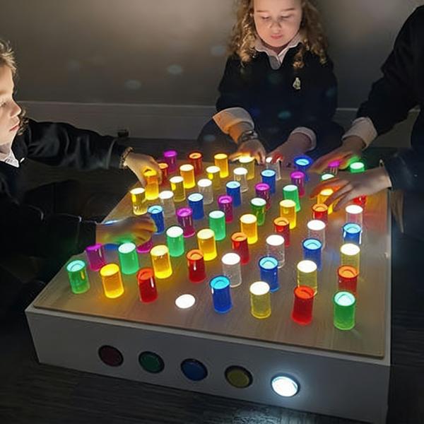 Quality Sensory LED Activity Light Panel with Colourful Pegs – Interactive DIY Play Wall for sale