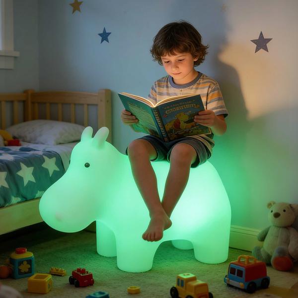 Quality LED Light Up Hippopotamus Chair – Sensory Seating & Ambient Furniture for Kids for sale