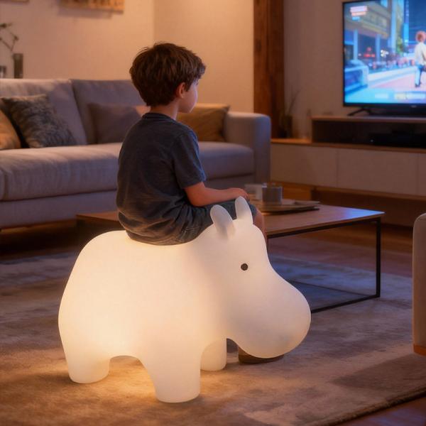 Quality LED Light Up Hippopotamus Chair – Sensory Seating & Ambient Furniture for Kids for sale