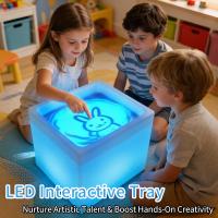 Quality Kids LED Light Table Sensory Activity Tray Square Sand & Creative Play Table for sale