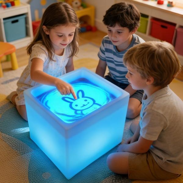 Quality LED Sensory Play Tray for Kids Square Light Activity Table Montessori Learning for sale