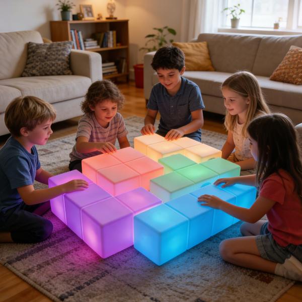 Quality Interactive LED Light-Up Building Blocks - Sensory STEM Toys for Kids & for sale