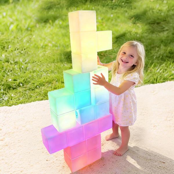 Quality Interactive LED Light-Up Building Blocks - Sensory STEM Toys for Kids & for sale