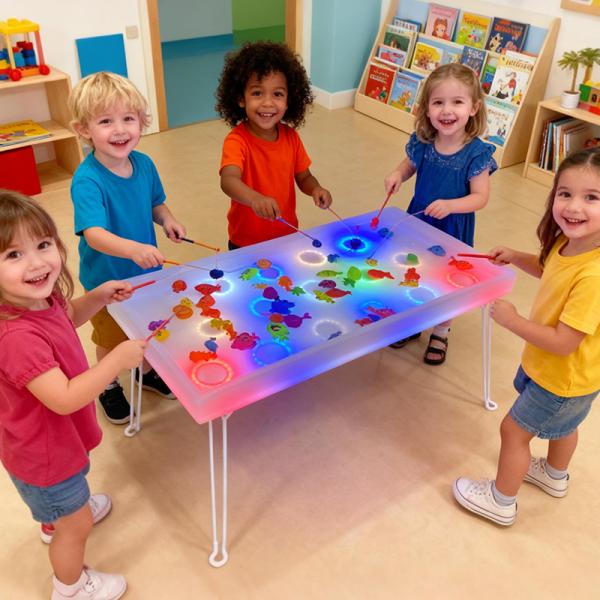 Quality Waterproof LED Sand Art Table with Foldable Design and 17 RGB LEDs for Kids' for sale