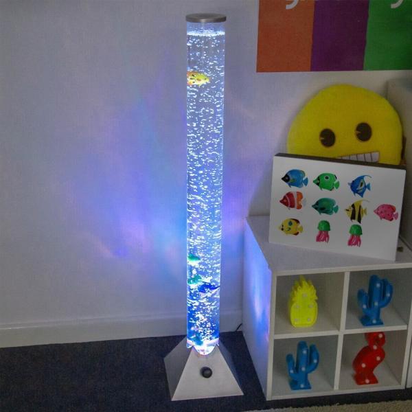 Quality Sensory LED Fish Lamp with Color-Changing Bubble Tube and Remote Control for 50000 Hours Lifespan for sale