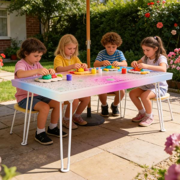 Quality Sensory Light Table – Touch Activated RGB LED Table with 17 Lights, Foldable, Rechargeable, for Home, Daycare, Therapy for sale