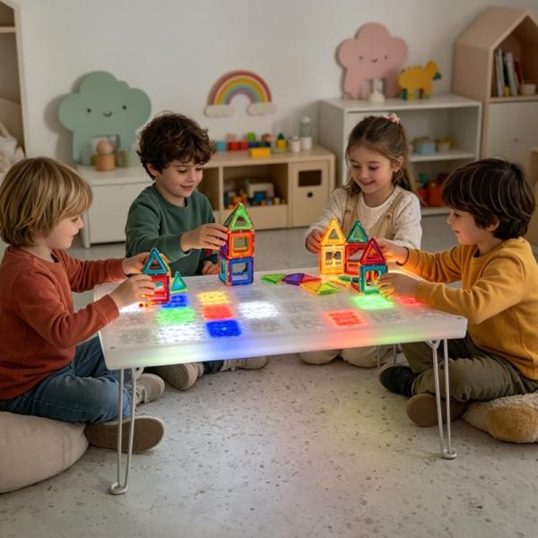 Quality Interactive LED Table – Foldable Sensory Table with 288 Touch RGB Lights, for sale