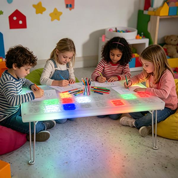 Quality Interactive LED Table – Foldable Sensory Table with 288 Touch RGB Lights, for sale