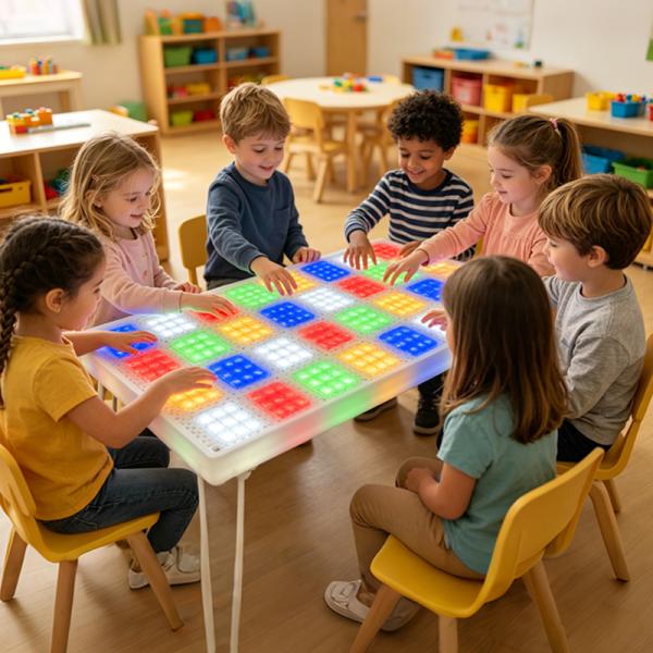 Quality Interactive LED Table – Foldable Sensory Table with 288 Touch RGB Lights, for sale