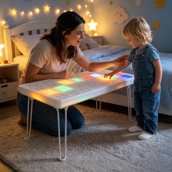 Quality Interactive LED Table – Foldable Sensory Table with 288 Touch RGB Lights, for sale
