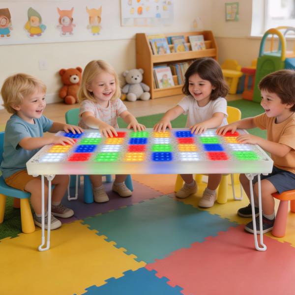 Quality Interactive LED Table – Foldable Sensory Table with 288 Touch RGB Lights, for sale