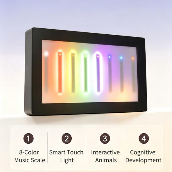 Quality 2-in-1 Piano & Animal Sounds Wall Panel Toy with 8 Color Touch Keys for Kids for sale
