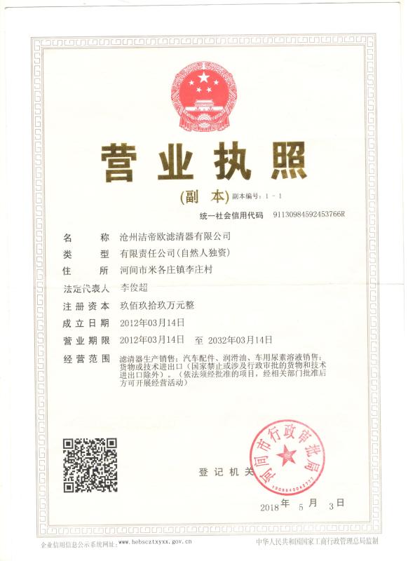  - Cangzhou GEADEO Filter Co., Ltd.