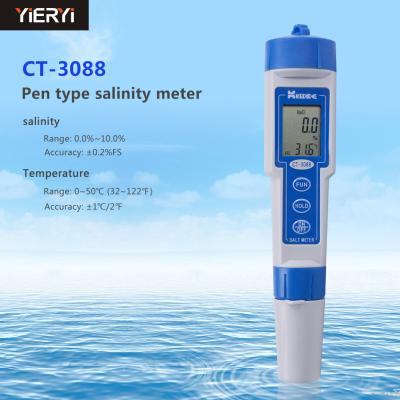 China Aquarium Water Quality Salt Pool Water Salinity Meter Pen Type Range 0.0% To 10.0% for sale