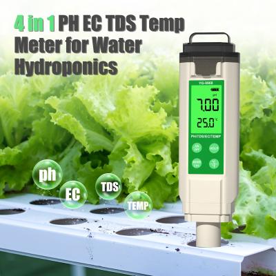China YiERYi YG-9908 4 In 1 Water Quality Tester PH / TDS / EC / Temperature Multifunctional Testing Pen With High Accuracy Portable Design for sale