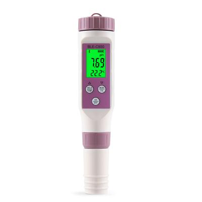 China Smart 7-in-1 Bluetooth-waterkwaliteitstester - pH/EC/TDS/ORP/Zout/S.G/Tempmeter voor thuis, laboratorium en aquacultuur Te koop