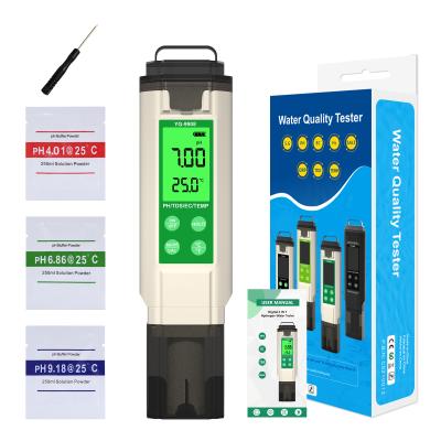 China PH TDS EC TEMP Tester Pen Tester de calidad del agua con pantalla retroiluminada en venta