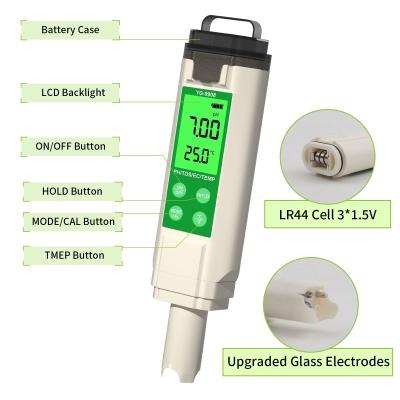 China PH TDS EC TEMP Tester Pen Tester de calidad del agua con pantalla retroiluminada en venta