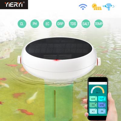 China Drahtloser Zigbee WiFi wasserdichter schwimmender Pool-pH-Meter mit Solarstrom für Schwimmbäder zu verkaufen