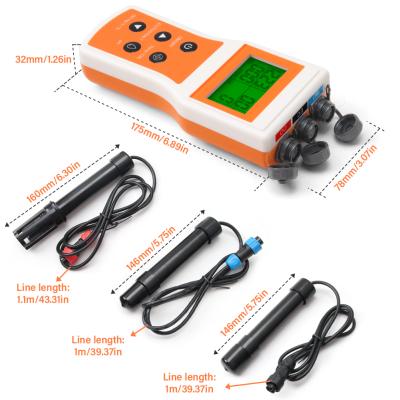China Analizador de calidad del agua portátil inteligente 6 en 1: Oxígeno disuelto/PH/TDS/CE/SAL/TEMP en venta