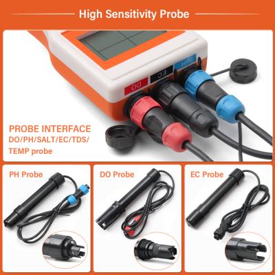 China Analizador de calidad del agua portátil inteligente 6 en 1: Oxígeno disuelto/PH/TDS/CE/SAL/TEMP en venta