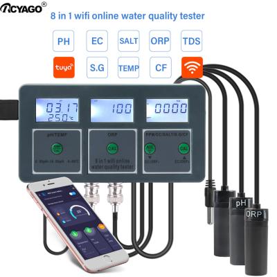 China Tuya WiFi Smart Wireless PH Meter & Datalogger mit AppControlled Multi-Parameter Wasserqualitätsanalysator für Aquarien, Pools und Hydroponik for sale