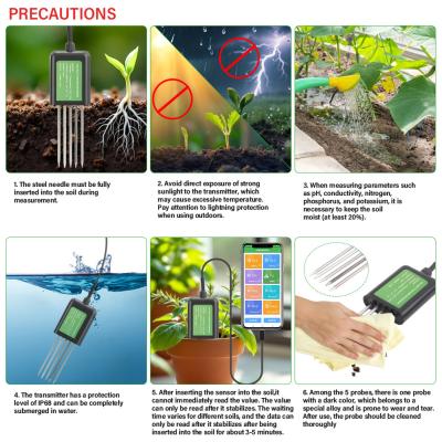 China 7-in-1 USB Soil Sensor Soil Tester Agriculture Soil EC PH NPK Nutrient Meter For Android for sale