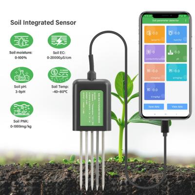China 7-in-1 USB Soil Sensor Soil Tester Agriculture Soil EC PH NPK Nutrient Meter For Android for sale