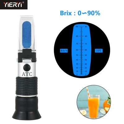 China Handheld Optical Brix Refractometer 0-90 For Honey Fruit Juice Beverage Sugar Measurement for sale