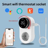China Smart Tuya WiFi Thermostat Plug With Timer Sensor Touch Control for sale