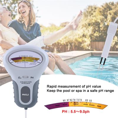 China Tester CL2 2 en 1 de calidad del agua PH y cloro PC-102 - Dispositivo de ensayo de calidad del agua para piscinas y acuarios en venta